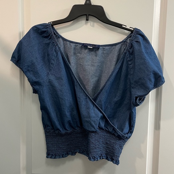 Blue Rain | Tops | Blue Rain Denim Top | Poshmark